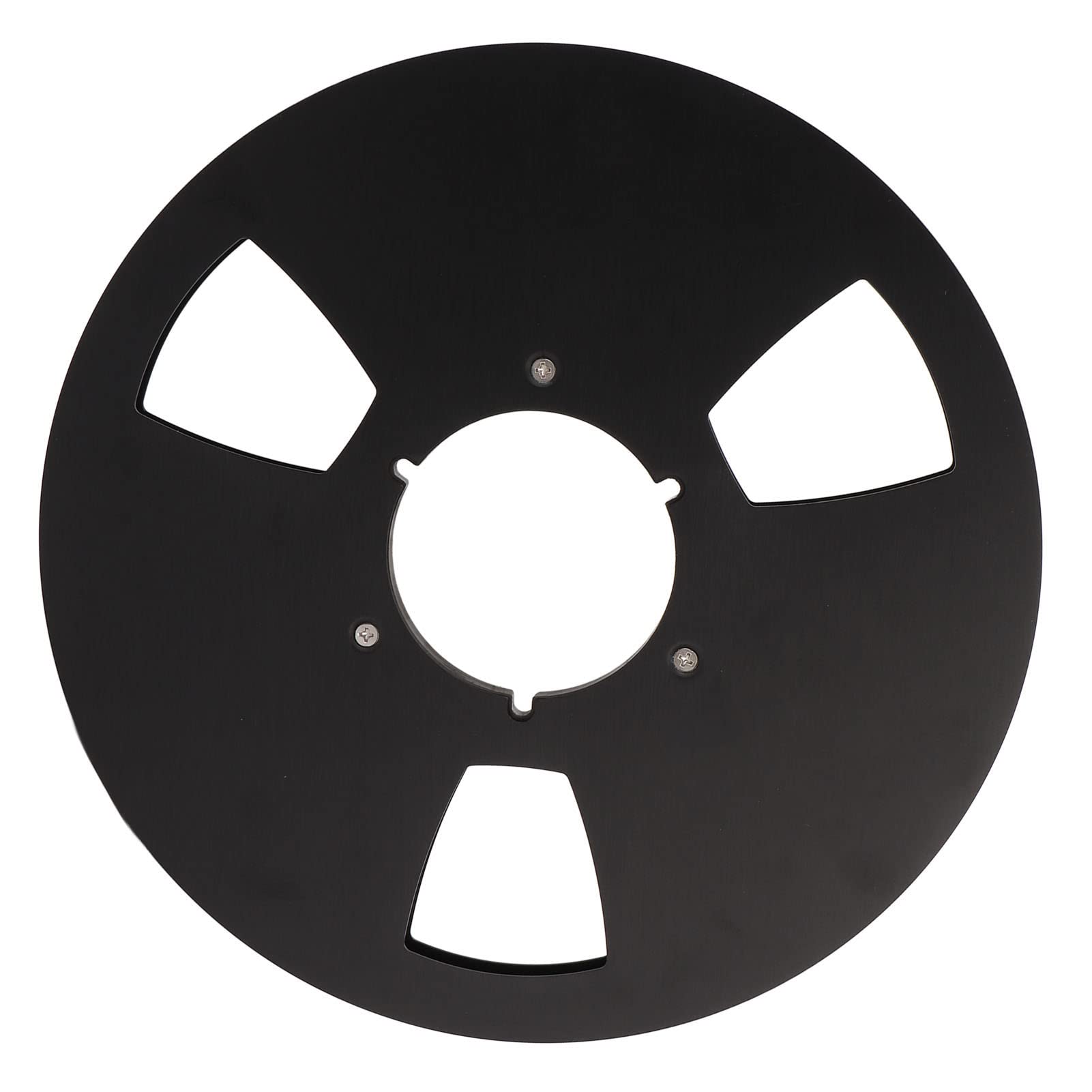 Recording Tape Reel, Convenient 14 10 Inch Empty Tape Reel Aluminum Alloy for Reel Tape Recorder Accessory (Black)