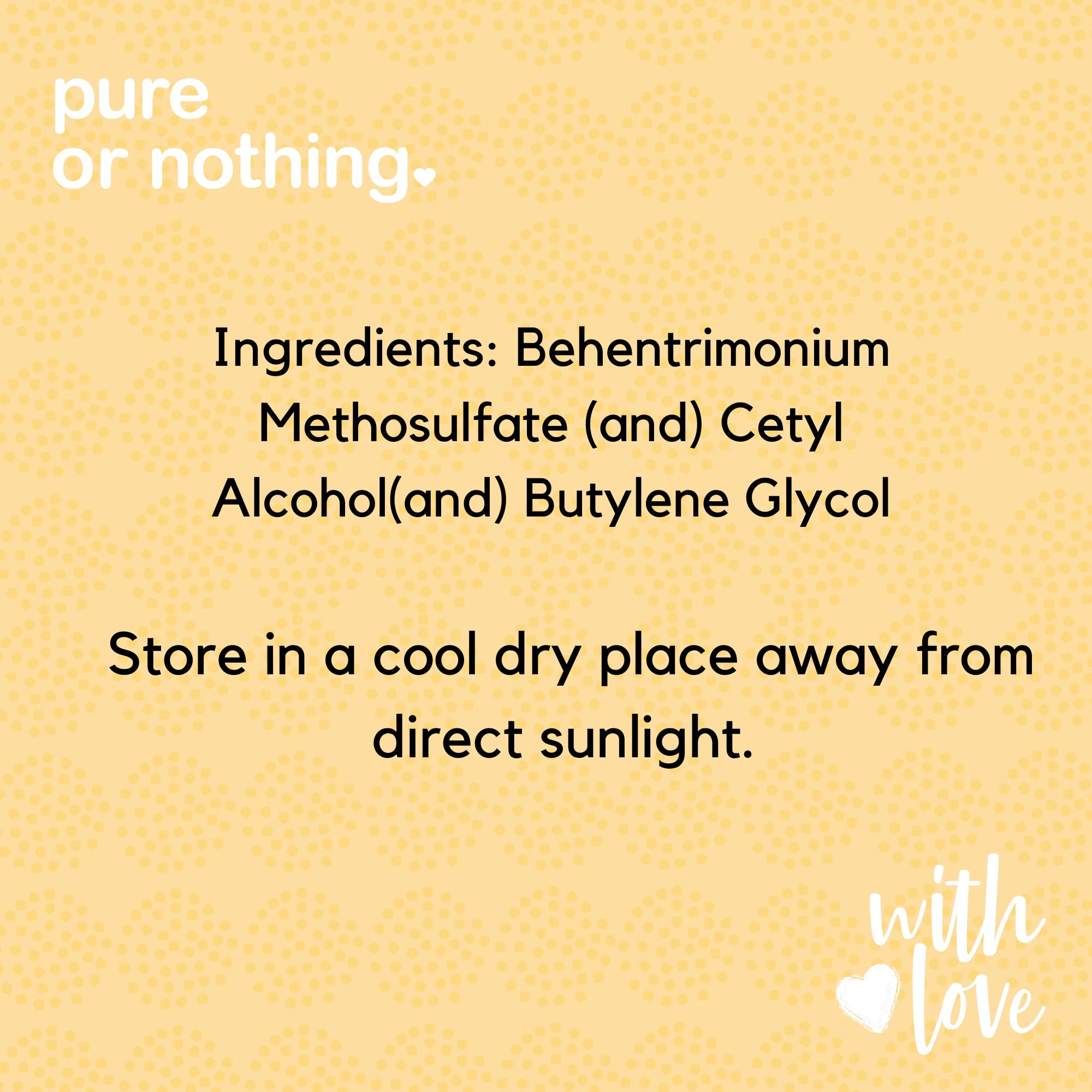 Pure or Nothing BTMS 50 | Sizes 4 oz, 8oz, 16oz | Plant Based Conditioning Emulsifier For DIY Hair Conditioners, Lotion Making, Scrubs| 4 oz.