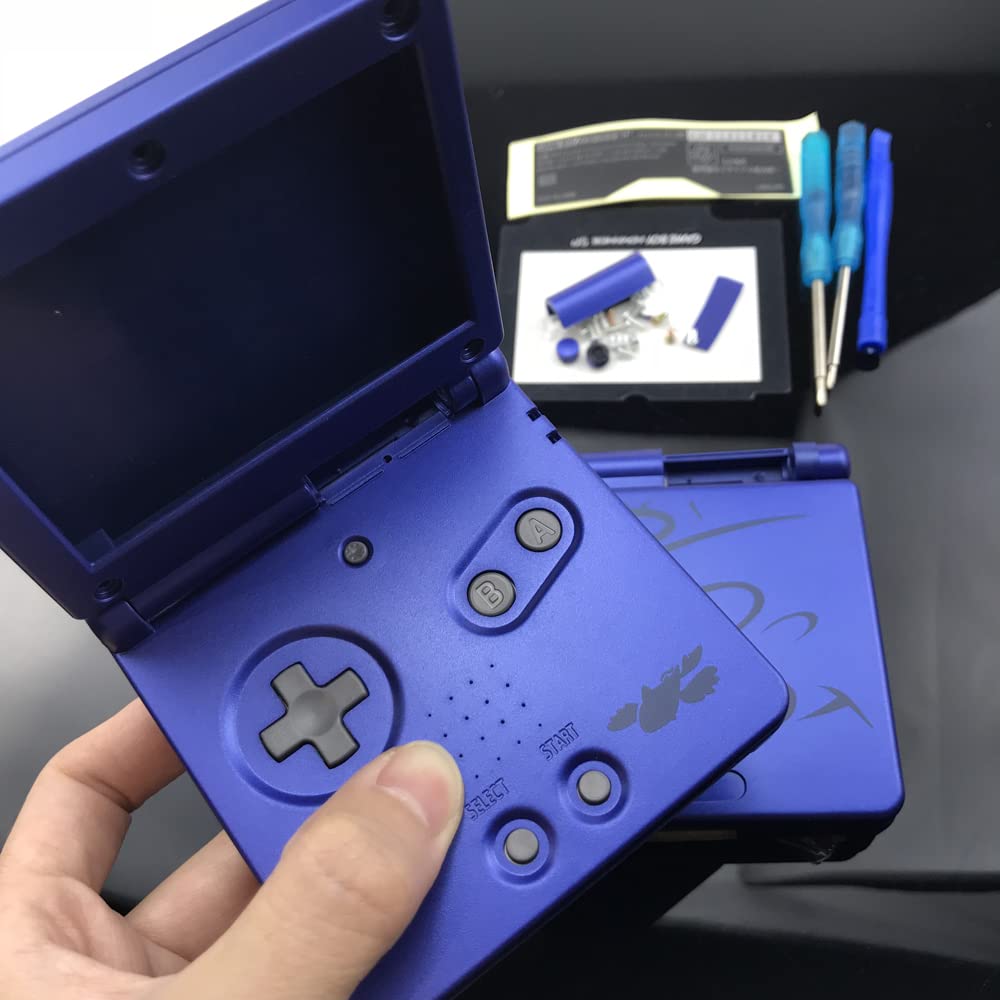 Limited Edition Replacement Housing Shell for GBA SP Gameboy Advance SP Housing Case Cover Screws (Blue Kyogre)