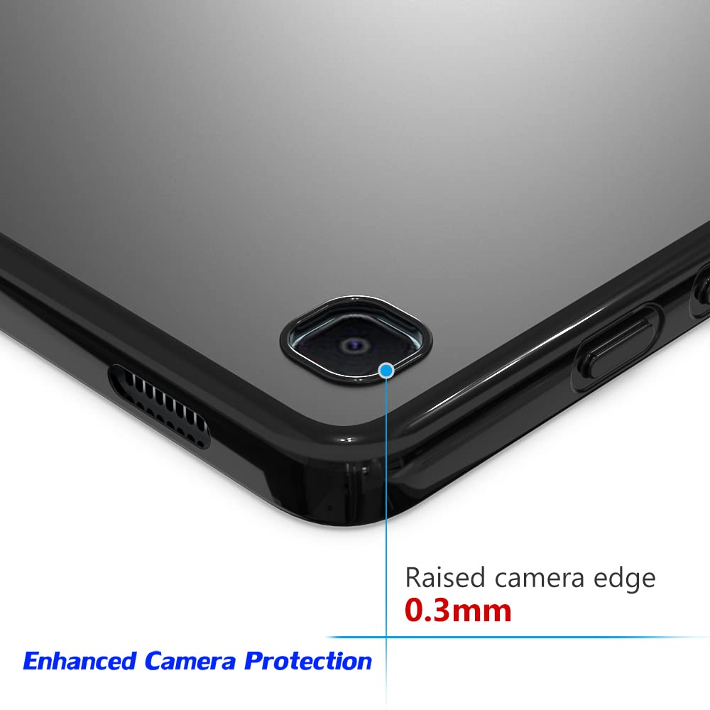 Puxicu Case for Galaxy Tab S6 Lite 10.4 Inch Case 2024/2022/2020, Slim Design Matte TPU Rubber Soft Skin Silicone Protective Cover for Samsung Galaxy Tab S6 Lite 10.4" Tablet - Black