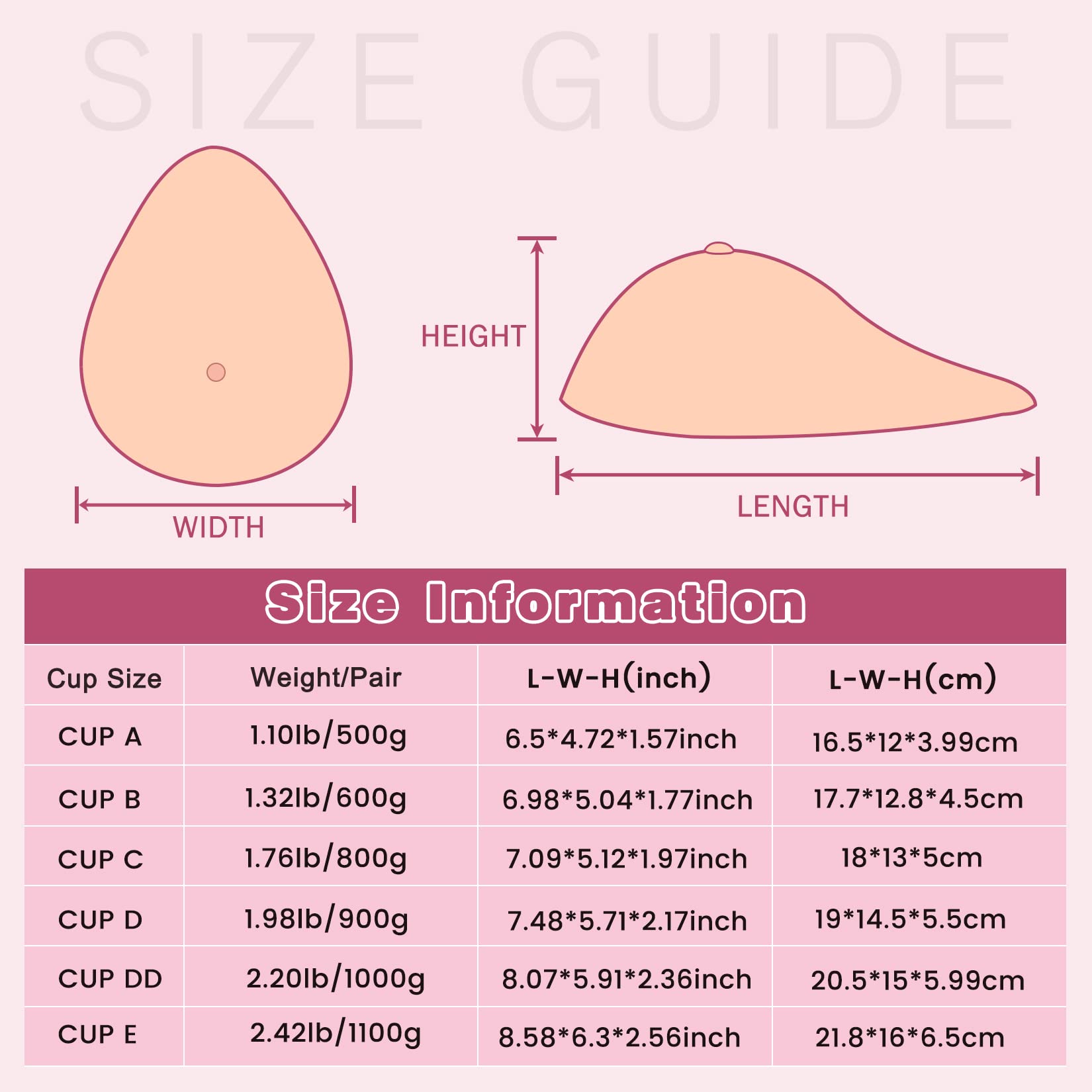 IVITA One Pair A Cup Teardrop Shape Silicone Breast Forms Fake Boobs for Mastectomy Prosthesis Crossdressers Transgender Bra Pads Inserts Suntan