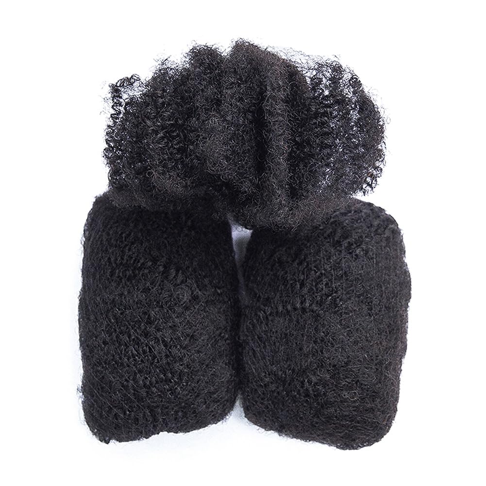 Premium Afro Kinky Bulk Human Hair 100%, Afro Kinkys Human Hair Bulk For Dreadlock Extensions, Repair Locs, Create dreadlocks. Can Dye and Bleach, 8 Inch 30g/pack