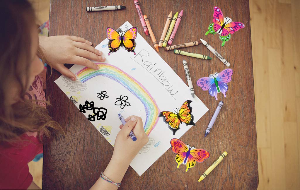 M MORCART Butterfly Magnets for Fridge Refrigerator Cute Magnets Suitable for Kitchen Locker Office Board Gifts for Kids Girl 6 pcs