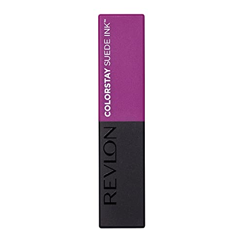 REVLON Lipstick, ColorStay Suede Ink, Built-in Primer, Infused with Vitamin E, Waterproof, Smudge-proof, Matte Color, 013 Stir The Pot, 0.09 oz.