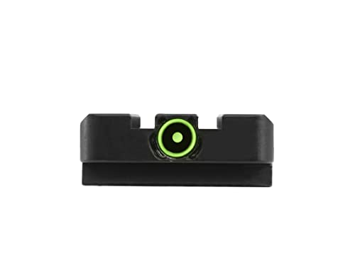 MEPRO FT Bullseye Rear, Fiber Optic and tritium Micro red dot Night Sight Compatible with IWI Masada 9,Green