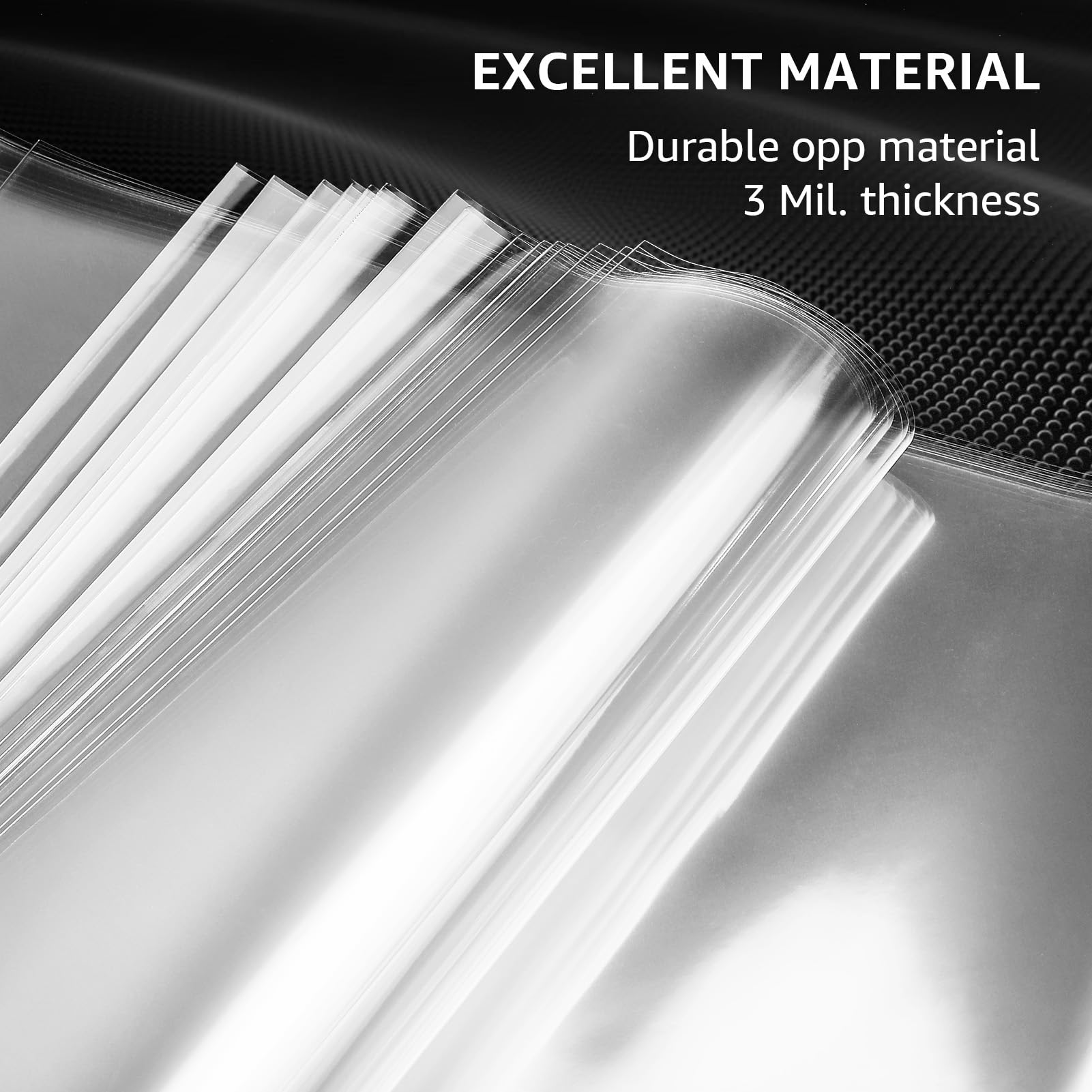 KTRIO 100 Pcs Vinyl Record Outer Sleeves - Clear Vinyl Outer Sleeves for Records - 12.75" X 12.75" LP Outer Sleeves for 12" Single, Double and Most Gatefold 12 Inch Lps - 3mil. Thick