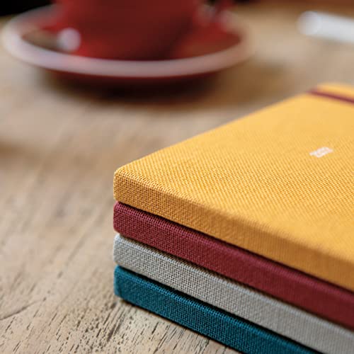 Letts of London Raw Weekly/Monthly Planner, 12 Months, January to December, 2024, Sewn Binding, A5 Size, 8.25" x 5.875", Multilingual, Mustard (C082309-24)