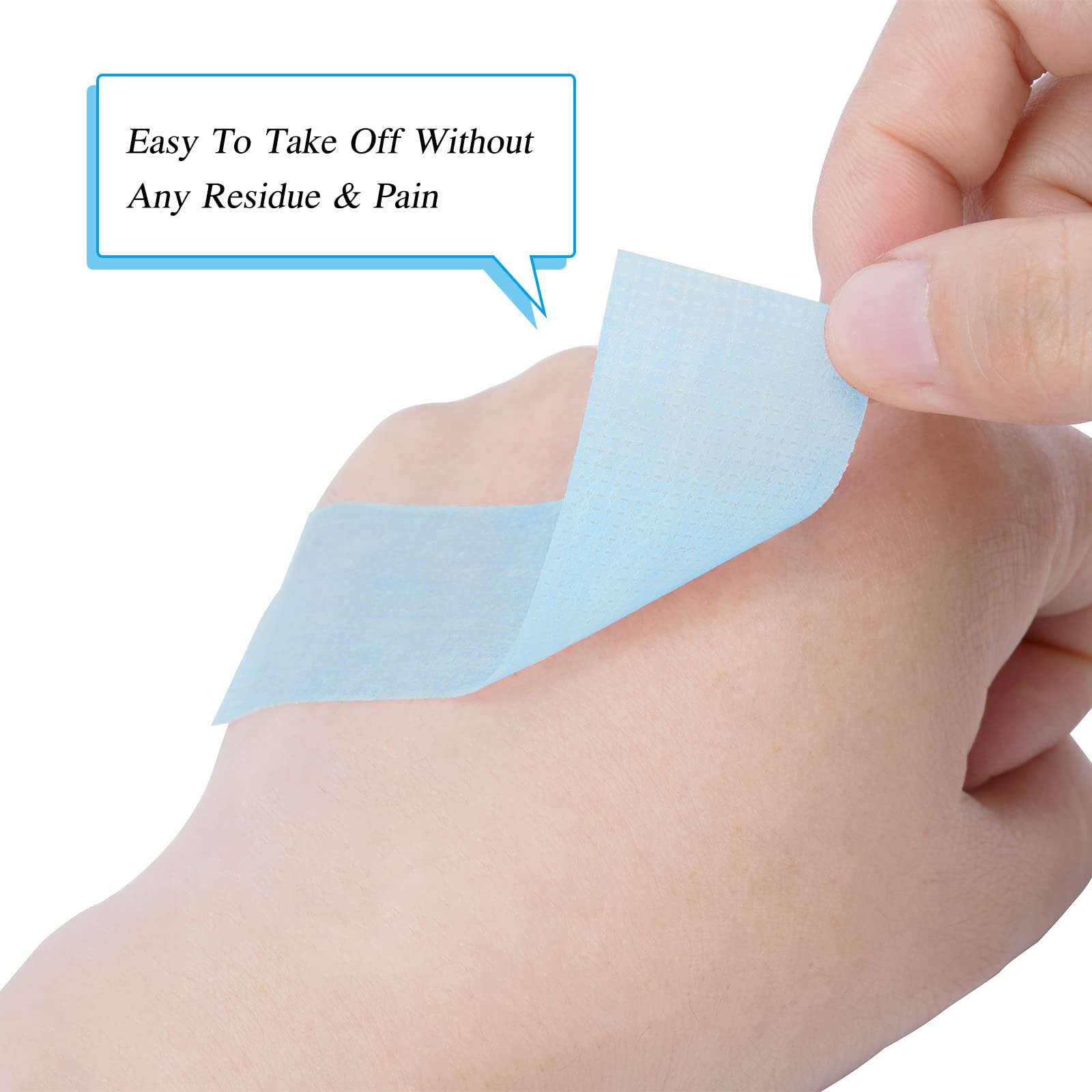 QUEWEL Lash Tape for Eyelash Extensions Blue Eyelash Tape Stick Well Breathable Eyelash Extension Tape Microfoam Tape Eyelash Extensions Flexible & Comfortable for Sensitive Skins to Use (Blue)