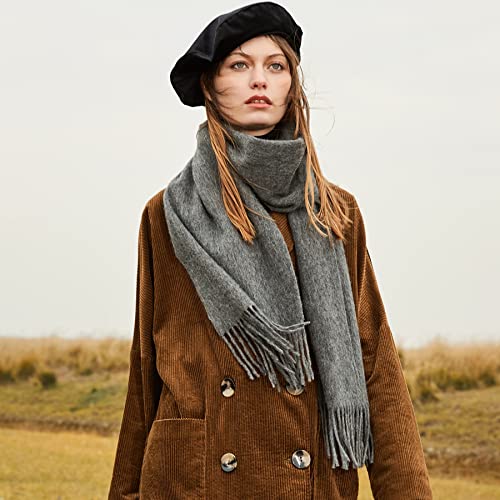 MERINOSNUG Merino Wool Scarf Australian Women's Pashmina Shawls and Wraps, Luxuy Lightweight Warm blanket, Gift Long Large