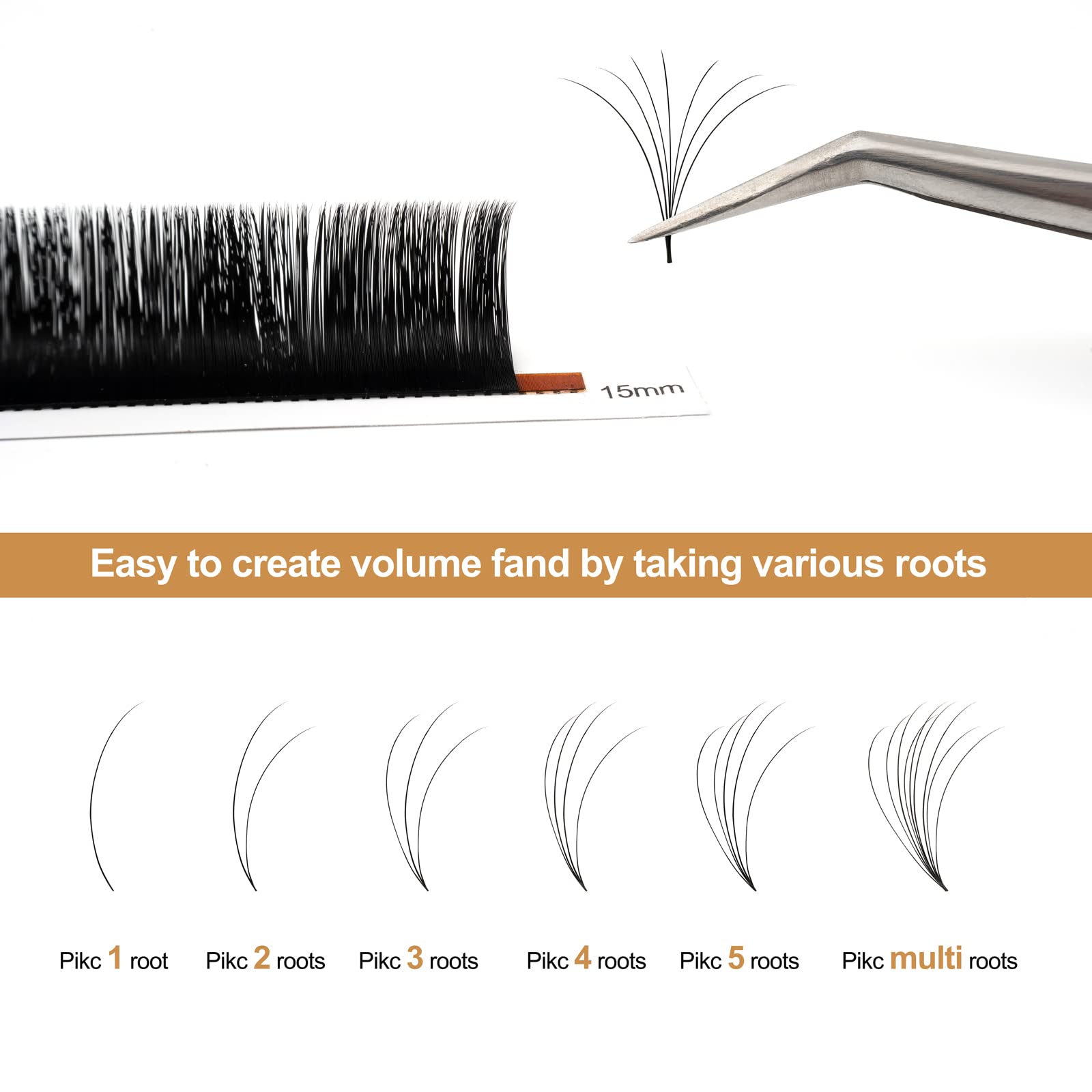 Qwaszx Eyelash Extension fan eyelash curling 0.05/0.07 C / D curling 8-15mm mixed expansion curling convenient flowering eyelashes(0.05-D Curl 8-15mm)