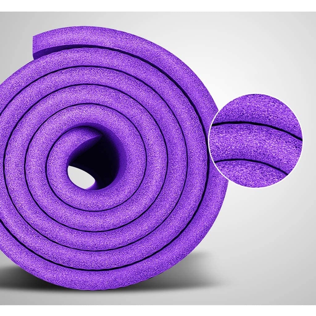 n/a All-Purpose Extra Thick High Density Anti-Slip Exercise Yoga Mat with Carrying Strap ( Color : D , Size : 15mm )