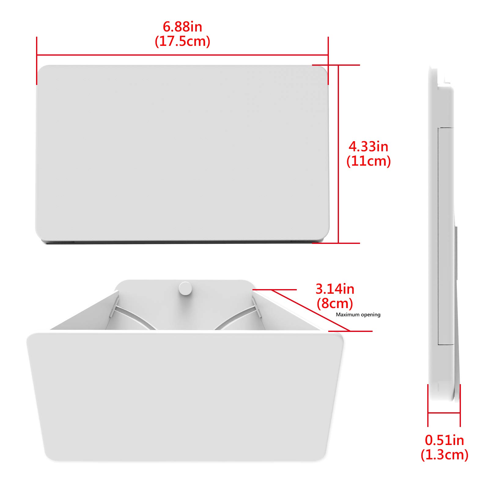 Linkidea 2 Pack Wall Mounted Foldable Storage Box Organizer Hanger Compatible with Game Controller, Headphone, Mobile Phone, Remote Controller, for Kitchen, Living Room, Bathroom, Bedside, Office