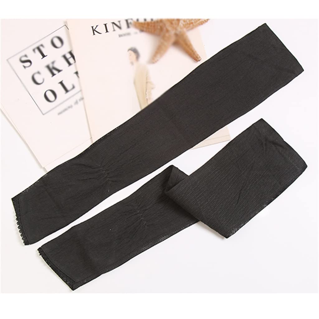Mid-Length Half-Finger Gloves Summer Women's Driving and Cycling Cotton Arm Sleeves Sleeves Sunshade Thin (Color : A, Size : 52 * 22 * 19cm)