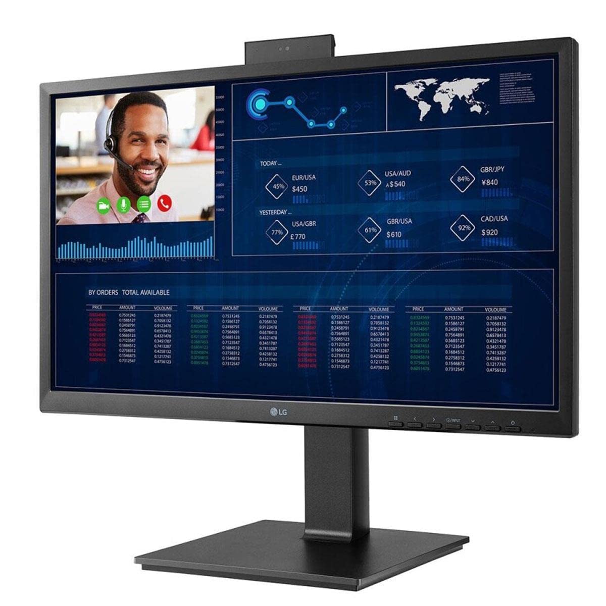 LG 24CN650N-6N 24β FHD IPS TAA All-in-One Thin Client with Quad-core Processor, Built-in FHD Webcam & Speaker