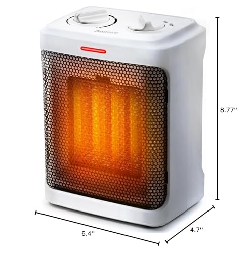 Pro Breeze Space Heater β 1500W Portable Electric Heater for Indoor Use, Ceramic Heater with Adjustable Thermostat, Small Heater for Home, Bedroom, Office, Garage with 3 Operating Modes - White
