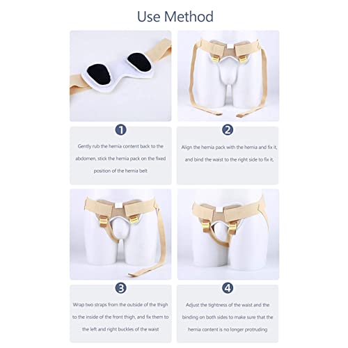 NABTAH Hernia Belt for Men and Women Support, Single/Double Inguinal or Sports Hernia with Two Removable Compression Pads & Adjustable Groin Straps Surgery & Injury Recovery Belt