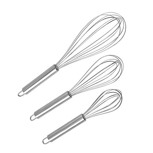 kitchen Wire Whip, Stainless Steel Spring Whisk, LightWeight Manual Mixers, Portable Cream Egg Beater, Anti Rust Spring Egg Whisk, Versatile Egg Mixing Tool, Durable Wire Whip for Cooking Whipping