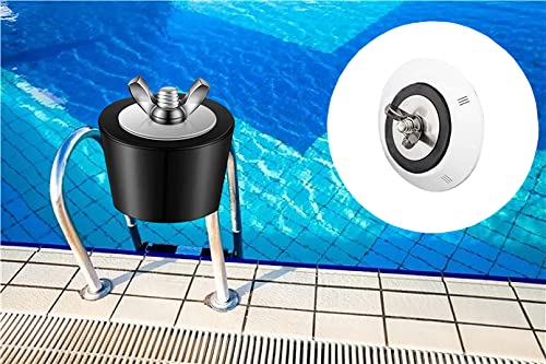 Pool chill Plug Rubber Stopper Plug 1.25 inch to 1.5 inch with Stainless Steel Screws, Stainless Steel Bolts, Heavy Duty Rubber