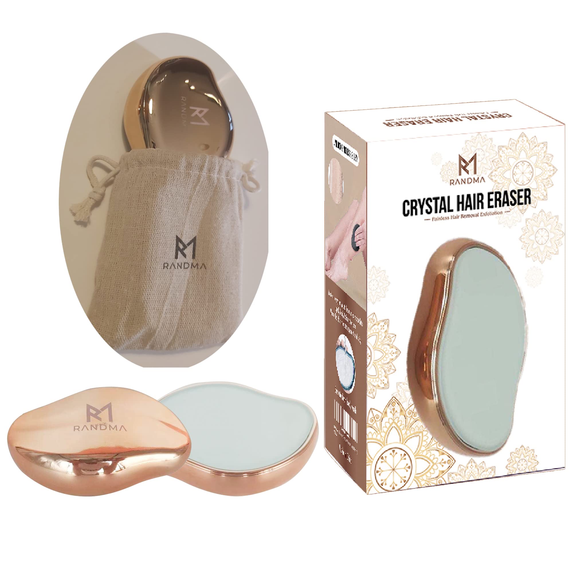 RANDMA Crystal Hair Eraser - Epilator Painless Magic Crystal Hair Remover For Women and Men