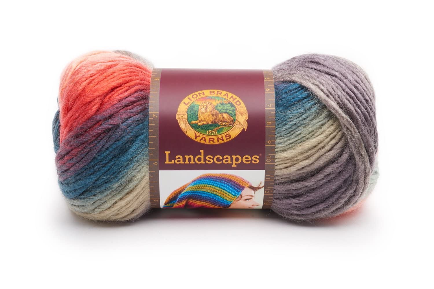 Lion Brand Landscapes Yarn - 6 Pack with Pattern Cards in Color (Harvest Moon)