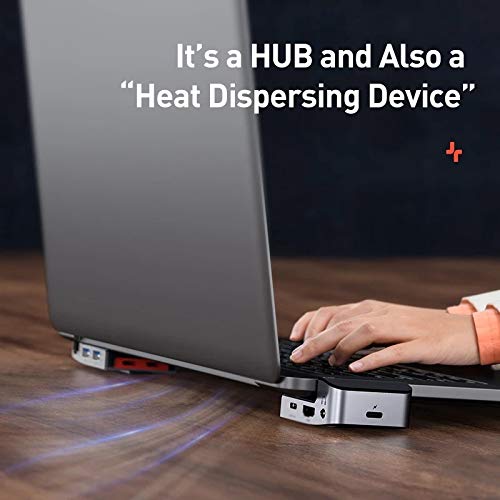 SDFGH USB C HUB to -Compatible USB 3.0 USB HUB USB Splitter Combined RJ45 Holder 9 in 1 Type C HUB