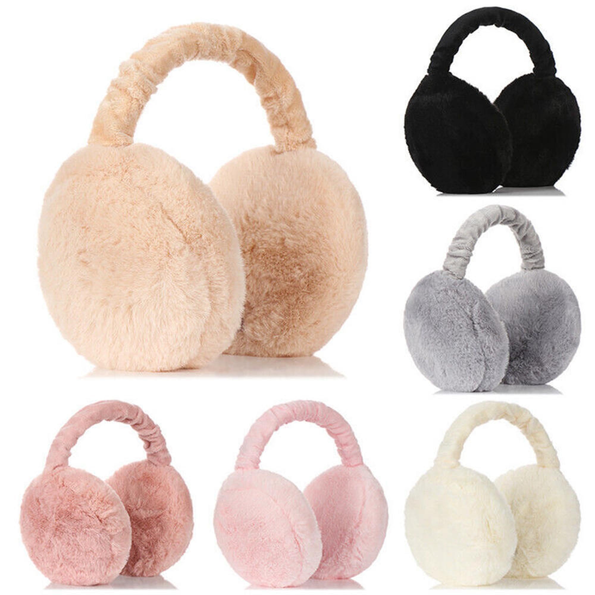 MIPAHI Women Ear Muffs Autumn And Winter Warm Knitted Earmuffs,Short Plush Simple Earmuff, Ears Warmer