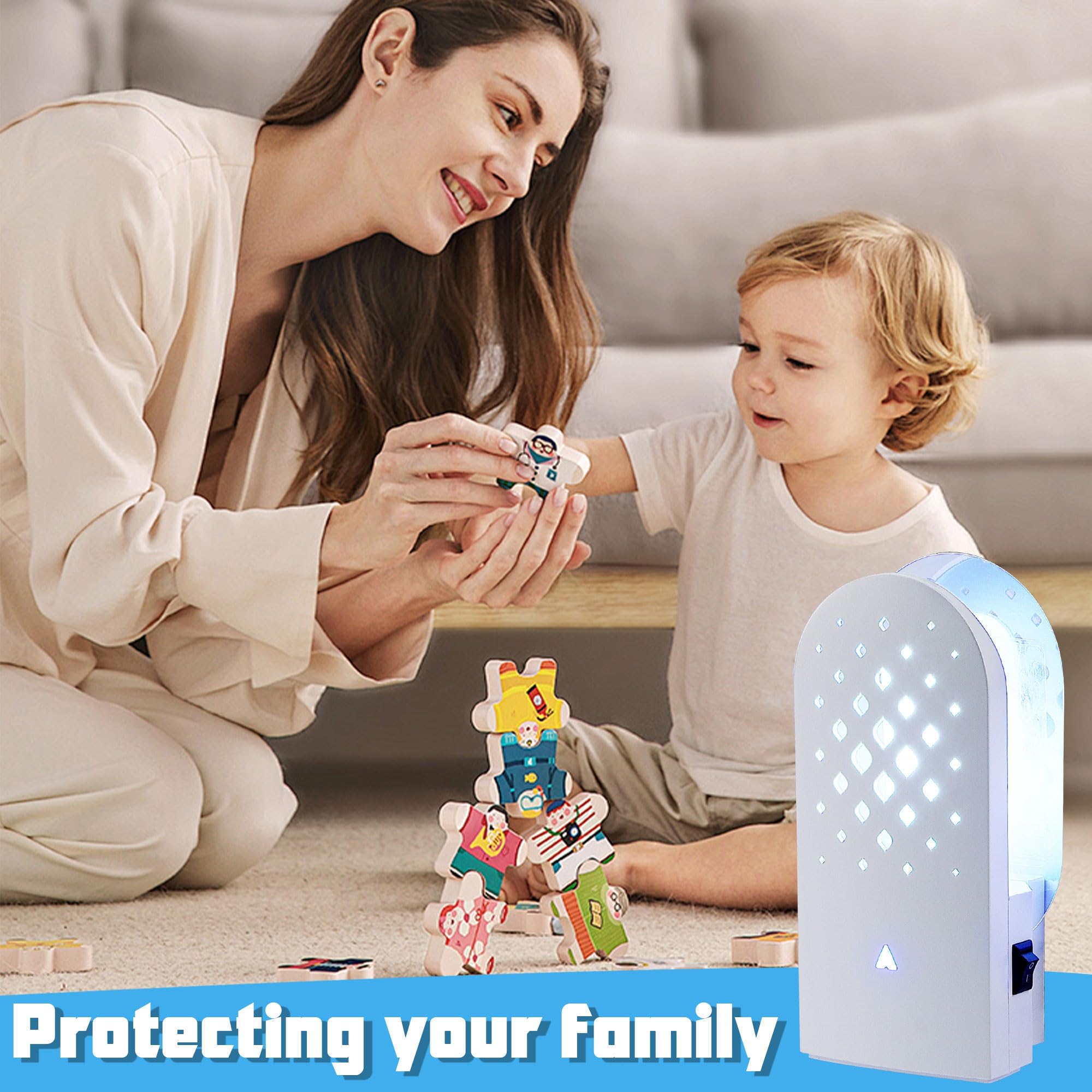 Phosooy 2 Packs Plug-in Mosquito Traps with 10 Glue Boards, Indoor Wall Insect Catchers with 365nm Blue-Violet Lights for Mosquitos, Moths, Fruit Flies, Gnats and Other Small Flying Bugs