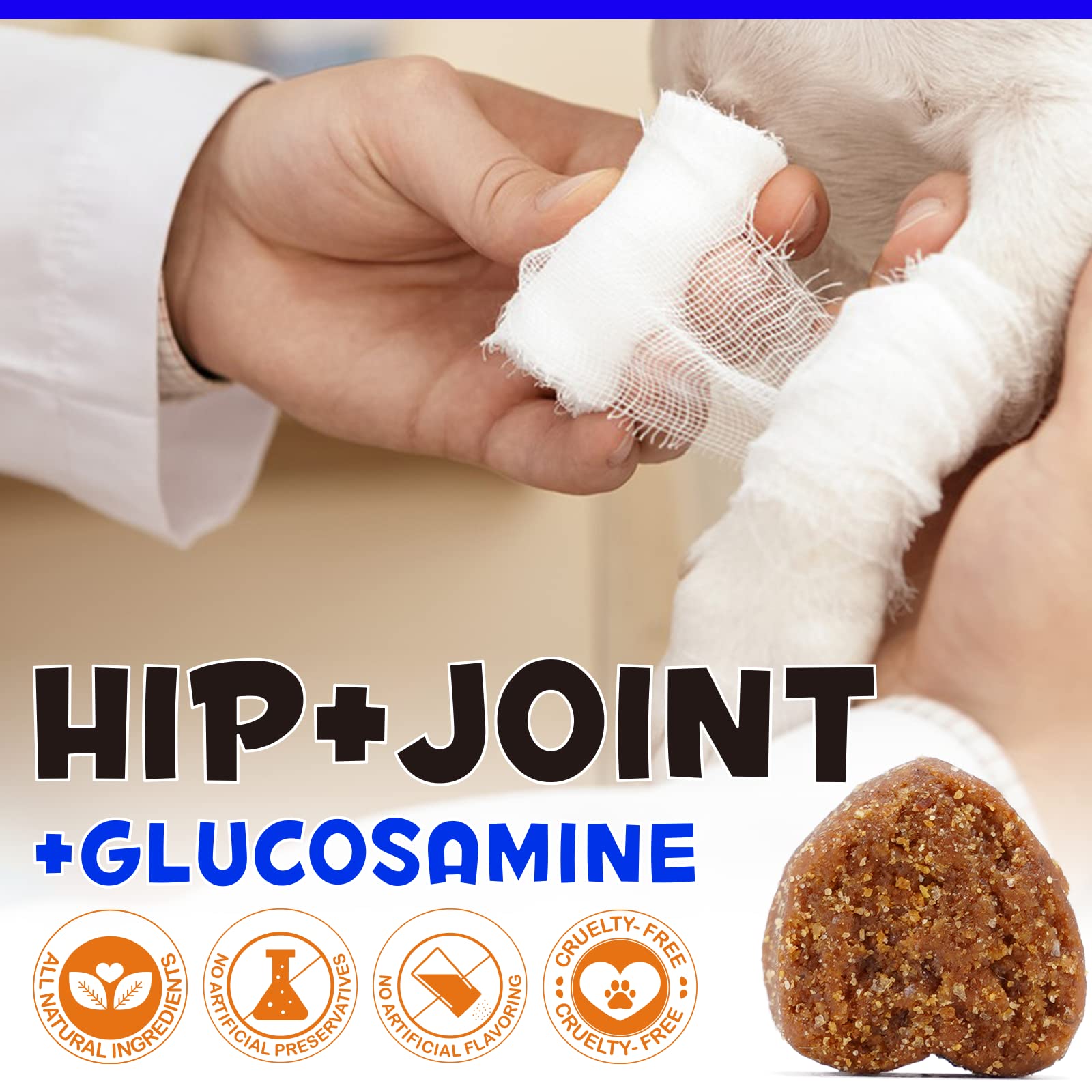 ZIXAOK Glucosamine for Dogs - Hip & Joint Supplement (150 Tablets, 13.2 oz) - Chews with Chondroitin, MSM & Hemp Oil for Arthritis Relief & Enhanced Mobility for All Breeds