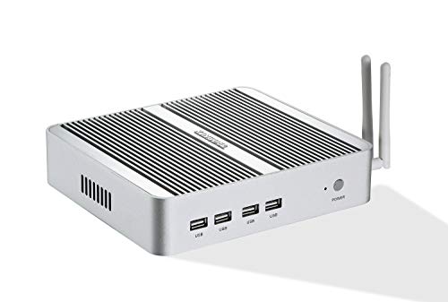 KINGDEL Fanless Mini PC, Powerful Mini Desktop Computer, Intel i5 8th Gen. 4 Cores CPU, 16GB DDR4 RAM, 250GB SSD, 4096x2304, HD Port, LAN, VGA, 4xUSB 3.0, W-11 Pro
