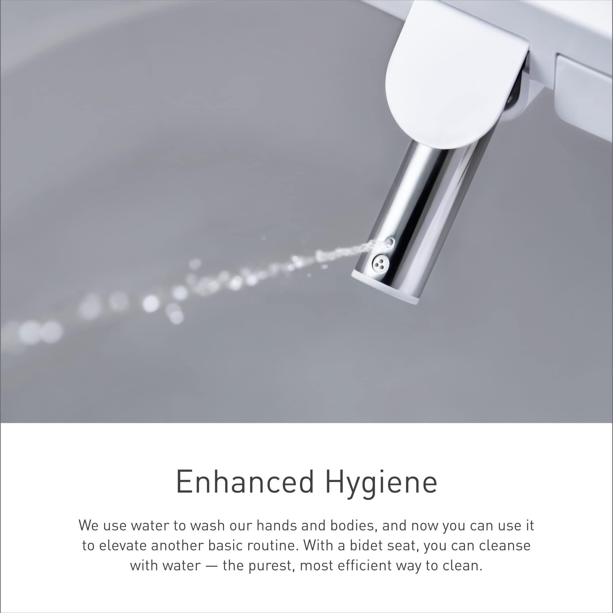 Moen EB500-E 2-Series Standard Non-Electronic Bidet Toilet Elongated Seats, White