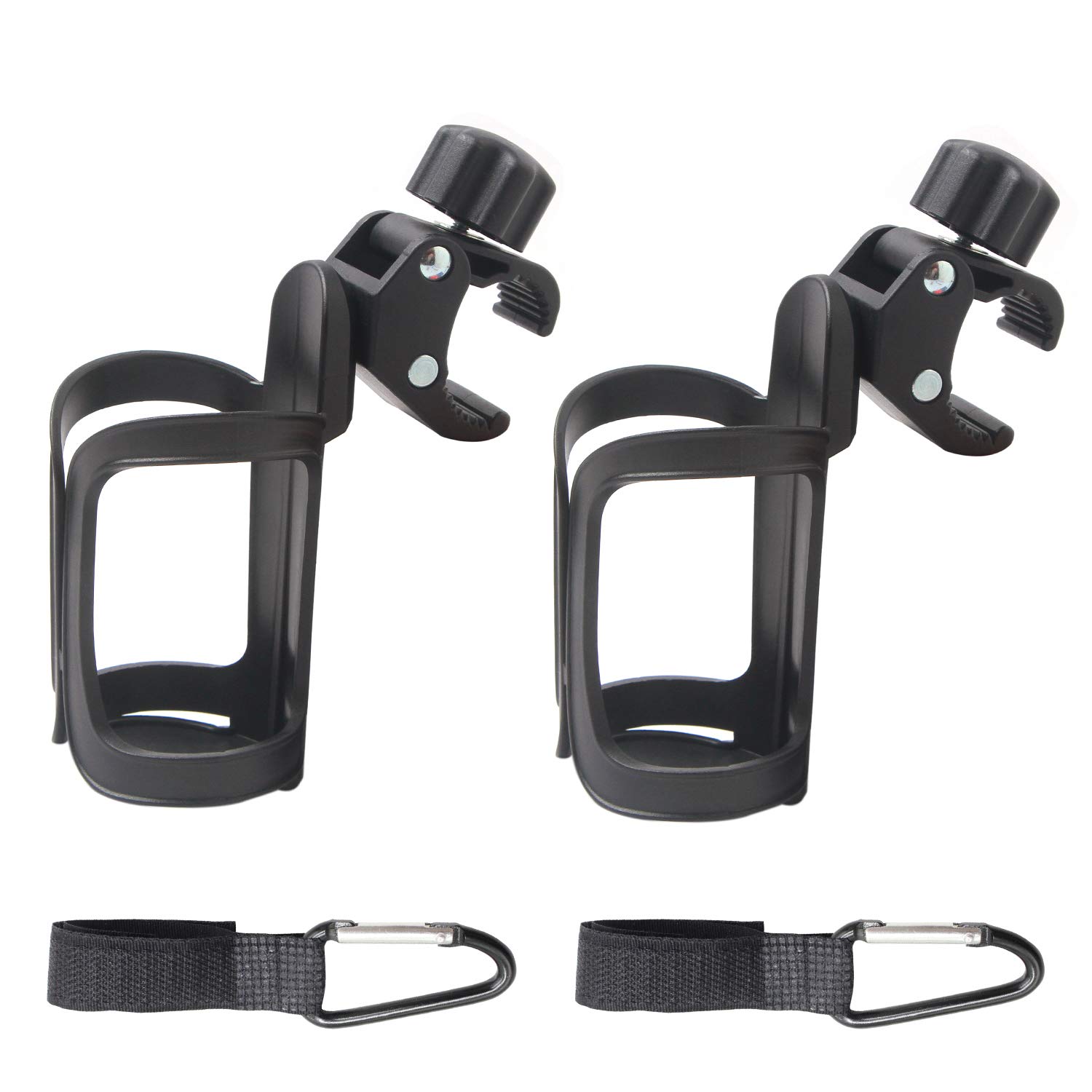 Joyooss Stroller Cup Holder, Universal Cup Holder with Adjustable Clamp, Suitable for Bike, Wheelchair, Walker, Shopping Cart, 2 Pack