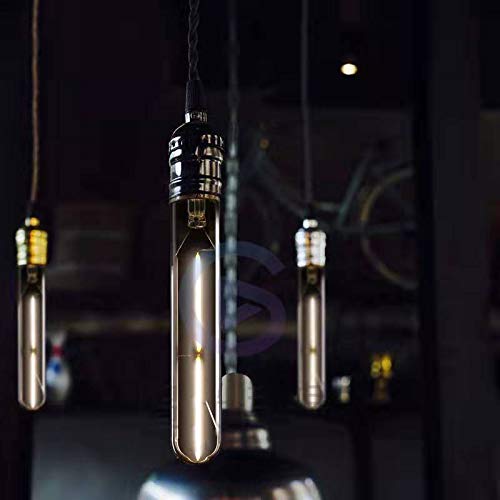 HXMLS Tubular Led Bulbs,T10 LED Bulb 3000K Warm White 4W Equivalent 40W Long Light Bulbs T30 Dimmable Long Tube Edison Led Filament Bulb,E26 Medium Base 400LM,Clear Glass Cover, 7.3in,(3-Pack)
