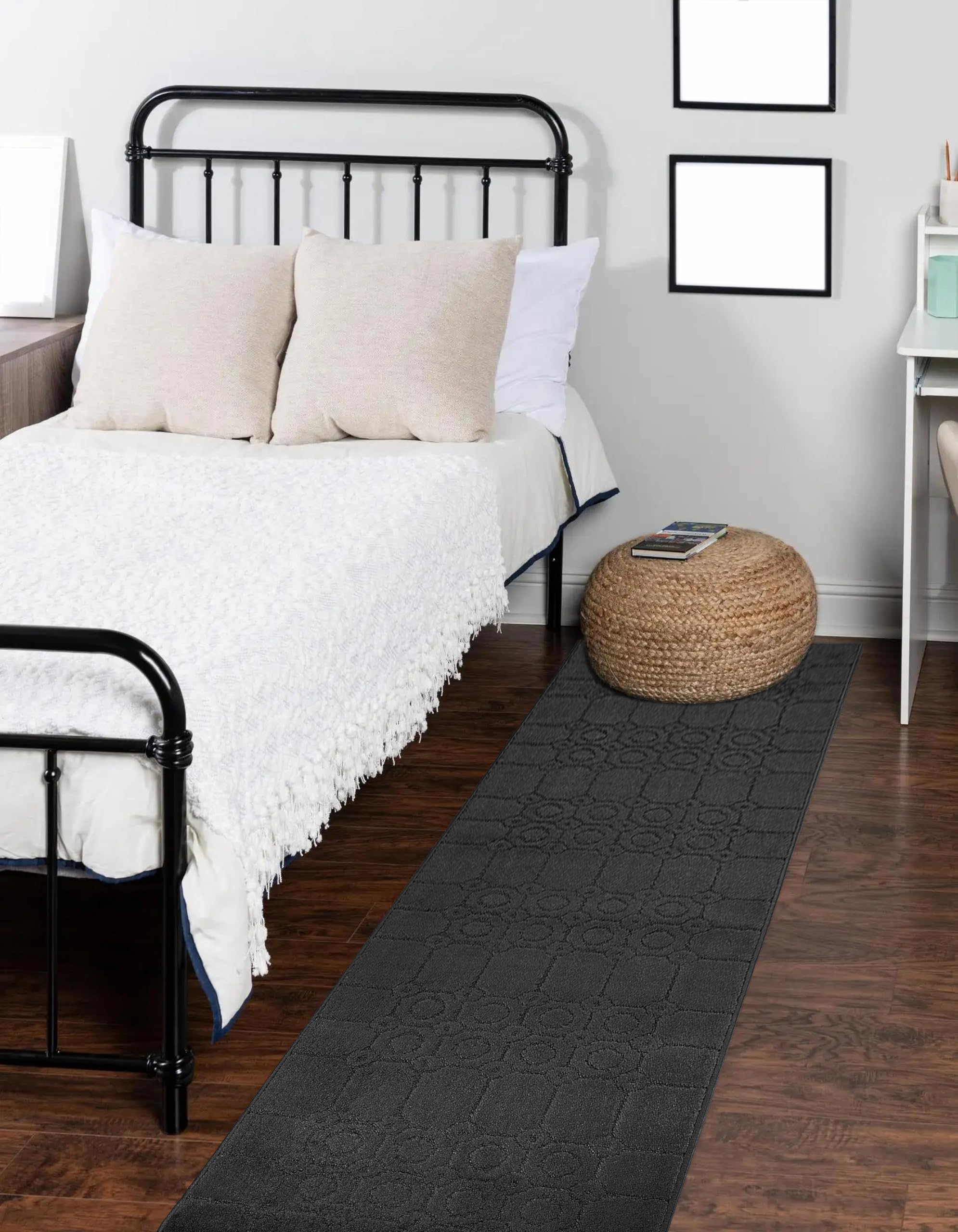 Kitchen Mat,Non Skid Washable Carpet Runner Rug for Narrow Galley Peninsula U L Shaped Small Kitchen Floor, Tribal Mayan Style 24.5 in x 5 ft
