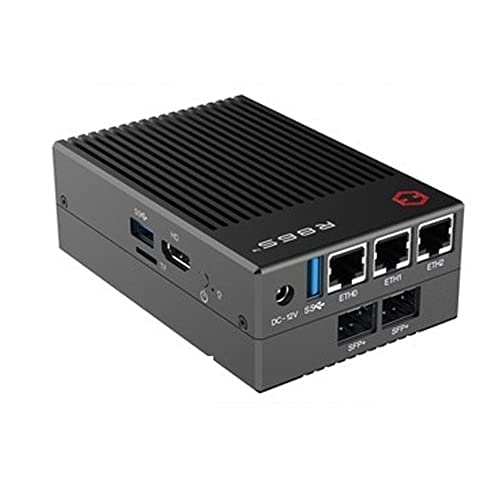 R86S Soft Routing Multi-net Port, Intel Mini Host N5105 N6005 8GB/16GB 10 Gigabit Fiber Port 2.5G (G3 Black)