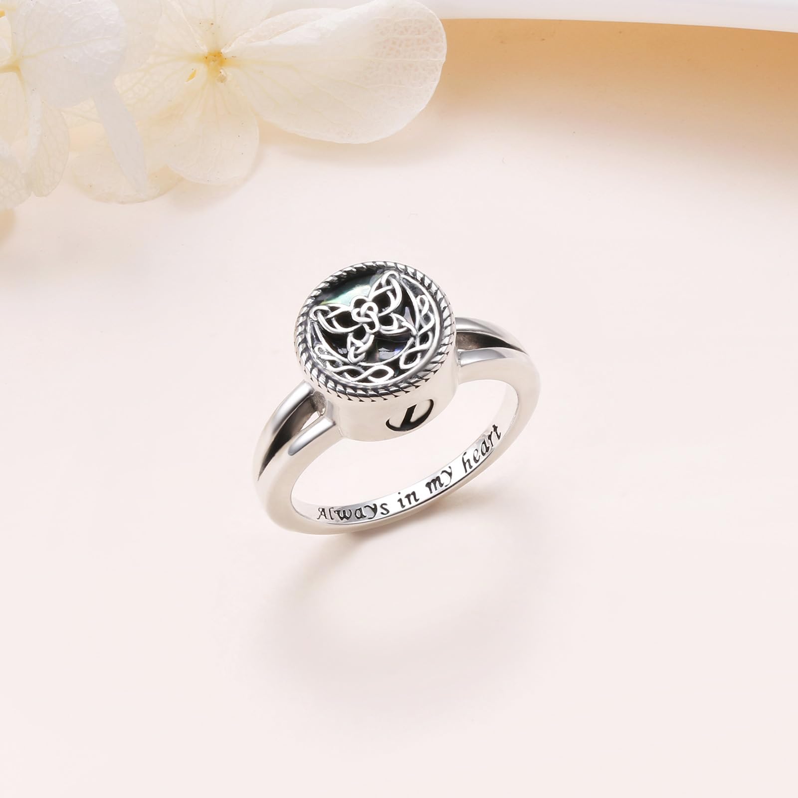 Mother's Day Evil Eye Ring S925 Sterling Silver Adjustable Eye Rings for Women Jewelry