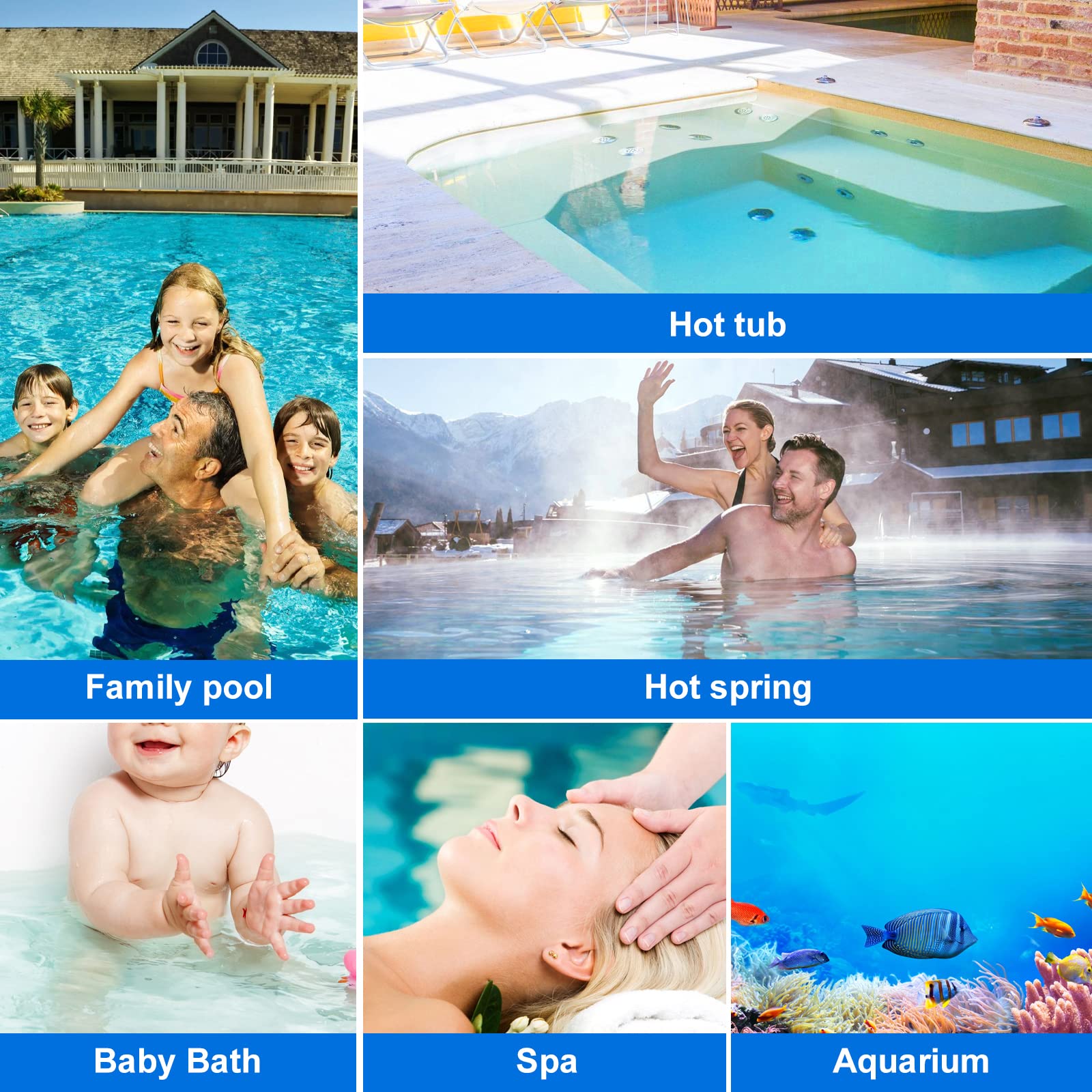 Pool Thermometer, Wireless Floating Easy Read, Solar Remote Digital Outdoor Floating Thermometers for Swimming Pool, Bath Water, and Hot Tubs