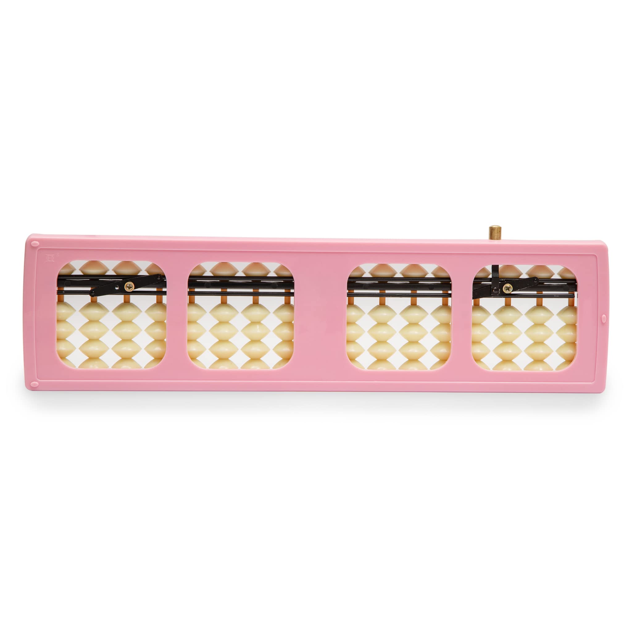 Pink Digital Standard Abacus - 27.5 cm - Professional 17 - Column Soroban with Reset Button Calculator (Functional and Educational Tool)