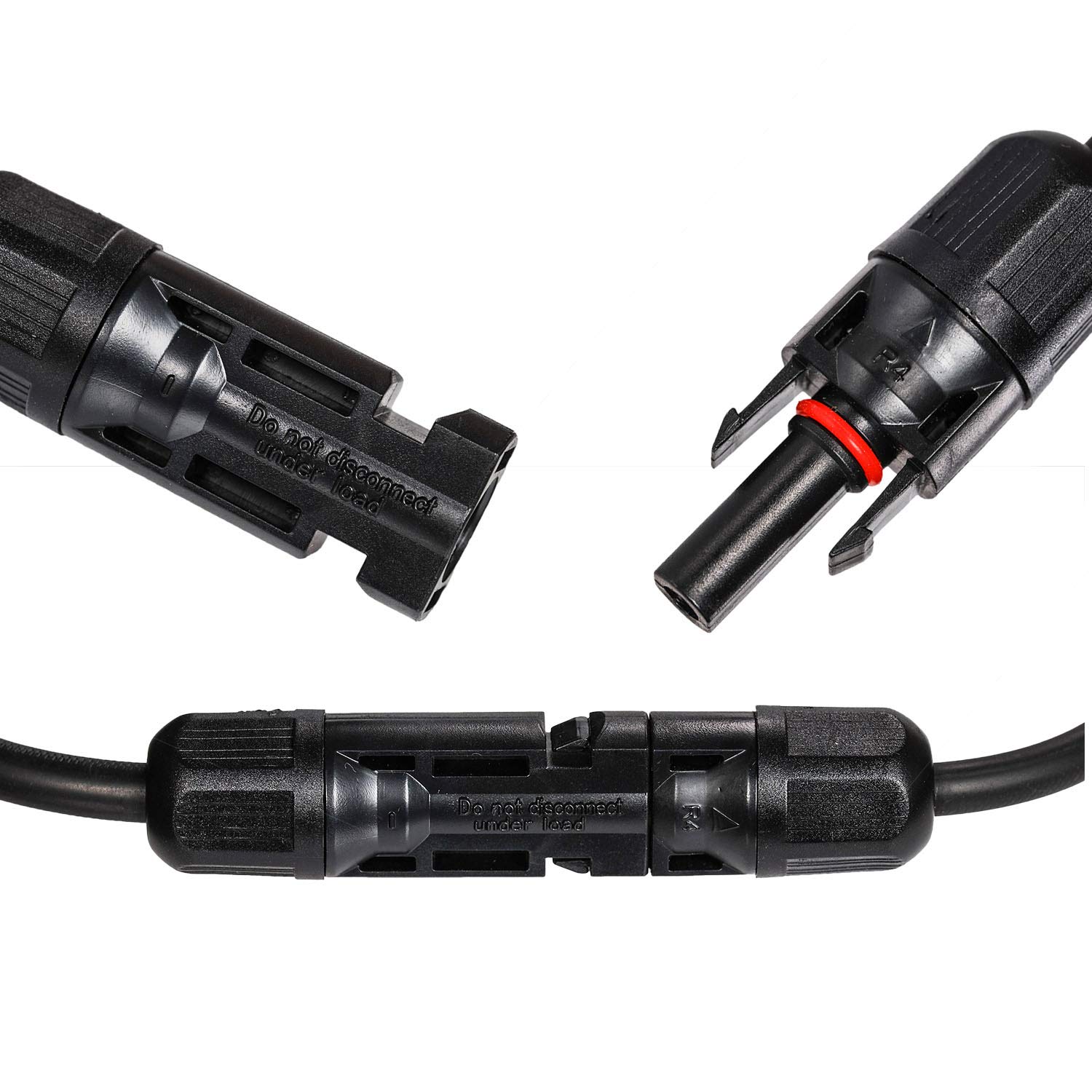 JJDD Carkio Y Shape Photovoltaic Connectors,1 Pair Male Female 1 to 4 Parallel Adapter Cable Wire Plug Can Extension Cable Wire Connector Compatible with Solar Panel-2 Pack