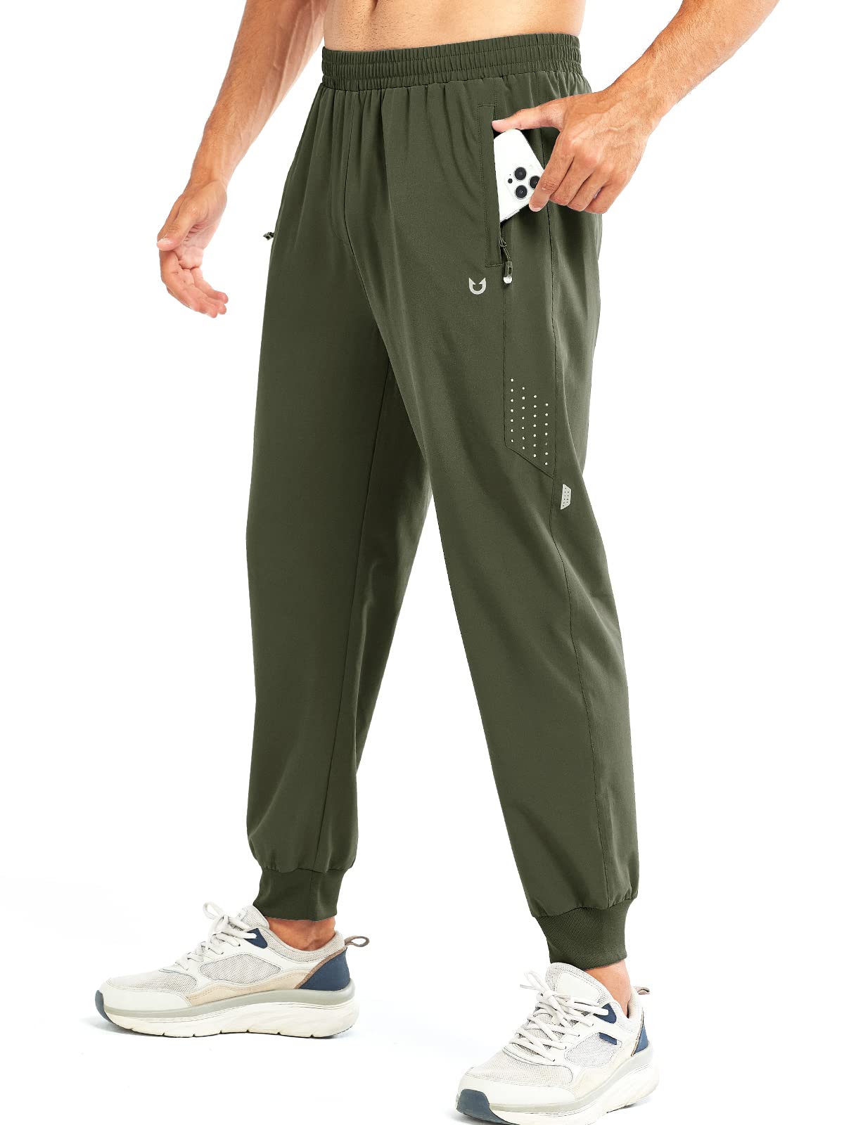 NORTHYARD Men's Athletic Running Pants Lightweight Workout Joggers Quick Dry Gym Sweatpants Active Sports Track Training PURPLEGREY L
