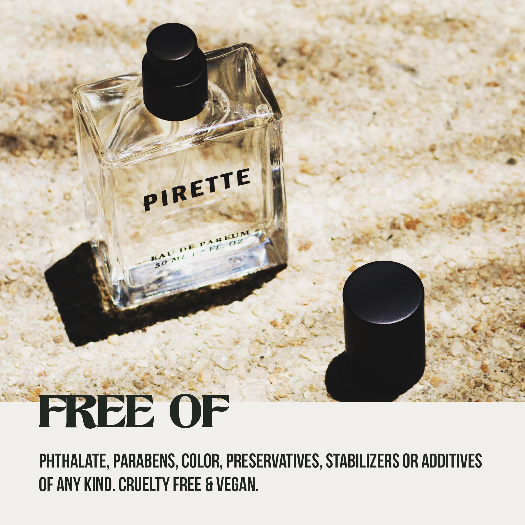 PIRETTE Eau De Parfum, Women’s Beach Inspired Perfume Spray, Notes of Fresh Coconut, Surf Wax & Sunscreen, 1.7 Fl Oz