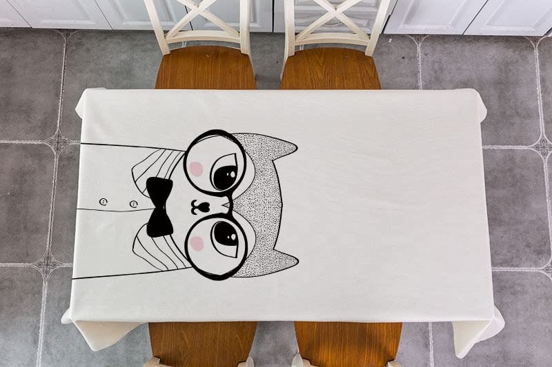MLQL Christmas Cartoon Animal Tablecloth Anti-scalding Suitable for Birthday Party Tablecloth Cover Decor Table A2 140x200cm