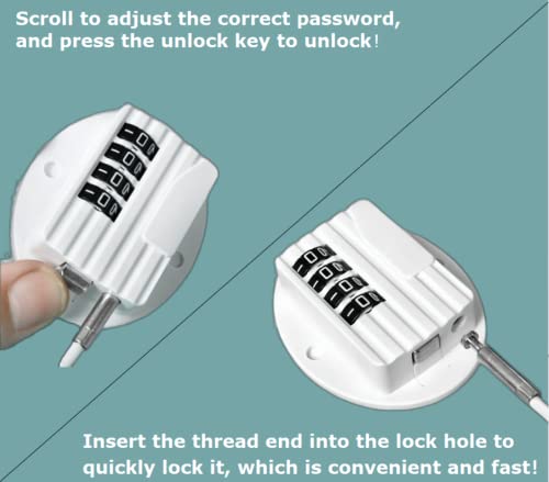Refrigerator lock/refrigerator cabinet password lock/drawer safety lock, no key required, children's refrigerator cabinet door lock, two installation methods, more secure (White)