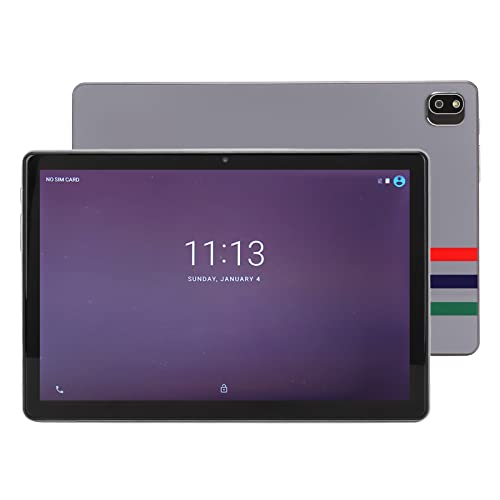 Pomya Tablet, 10.1 Inch HD IPS Display Tablet, 4G LTE Reading Office WiFi Tablet, 6GB RAM 128GB ROM Octa Core CPU Dual Card, for Work Study (Blue)