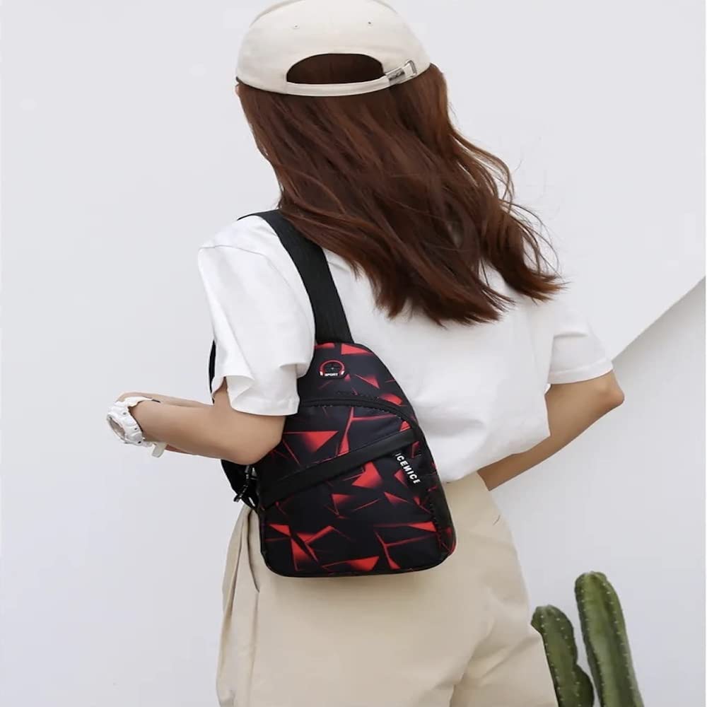 Multipurpose Sling Shoulder Crossbody Chest Bag With Adjustable Strap, Lightweight For Walking Running Cycling Hiking Travel