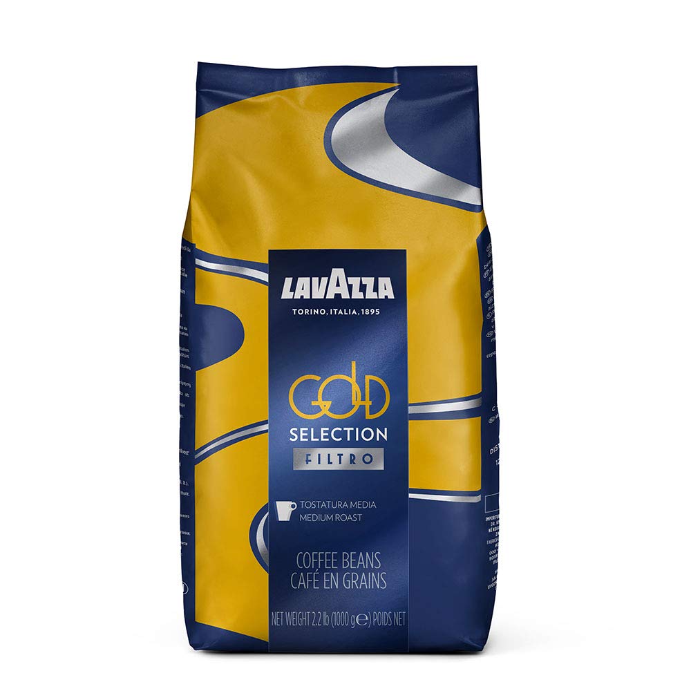 Lavazza Gold Selection Filtro Whole Bean Coffee Light Roast, Authentic Italian, Blended and roasted in Italy,Vanille and Chamomille flower aromatic notes, 2.2 LB (Pack of 1)