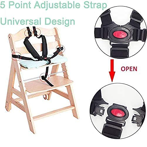 Jolik Baby 5 Point Harness High Chair Straps Baby Seat Belt for Stroller High Chair Pram Buggy