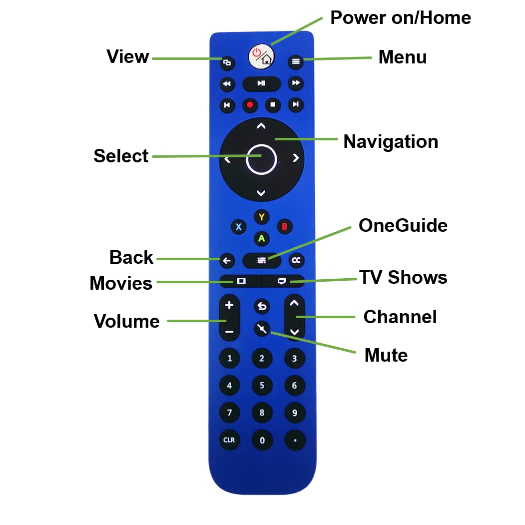 Media Remote Control Compatible with Xbox One System, Full Function Access Xbox One, TV, Blu ray and Streaming Media - Blue Color