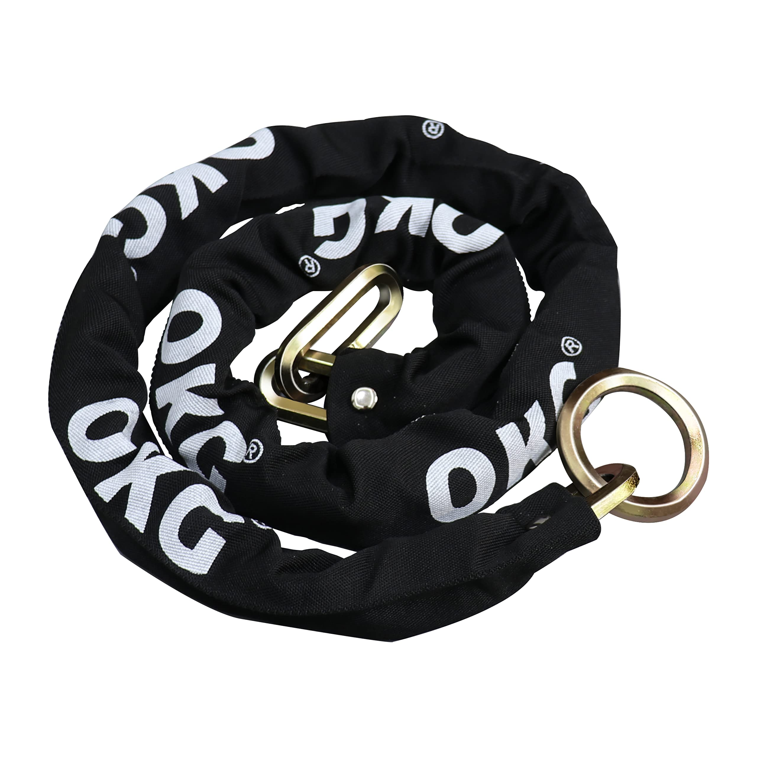 OKG Hardened Steel 4.3 Foot x 3/8" (10mm) Thick Hexagonal Heavy Duty Security Chain for Bicycles, Motorcycles, Trailers, E-Cargo Bikes, Generators, ATV's, etc.