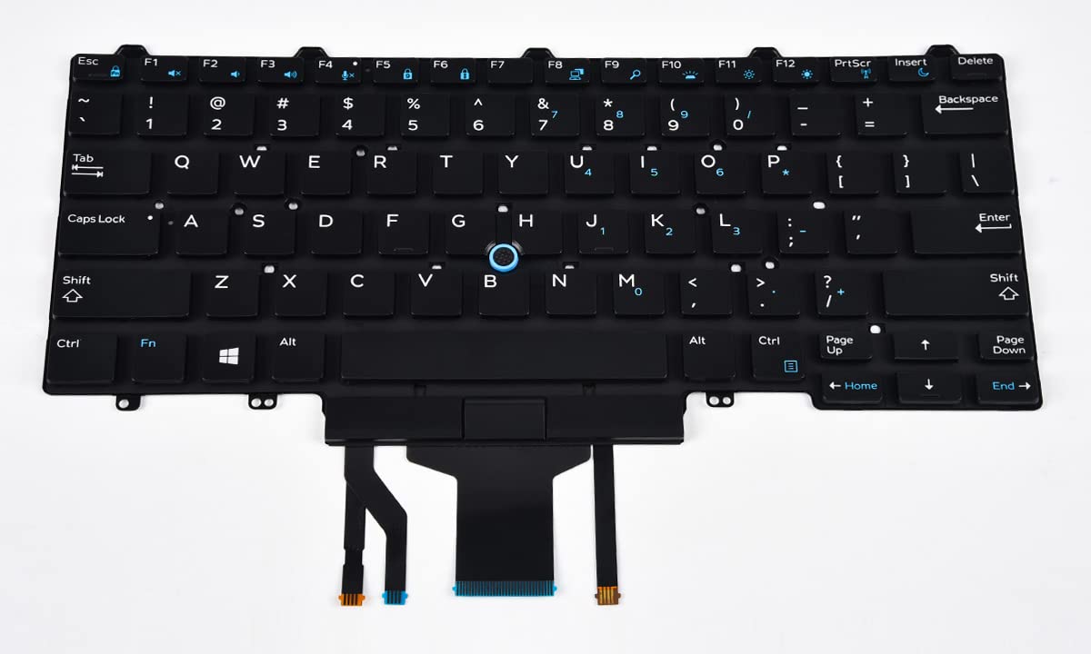 Replacement Backlit Keyboard for Dell Latitude E5450 E5470 E5480 E7450 E7470 E7480 P40G, Latitude 5480 5488 5490 5491 7480 7490 Seroes Laptop with Pointer US Layout