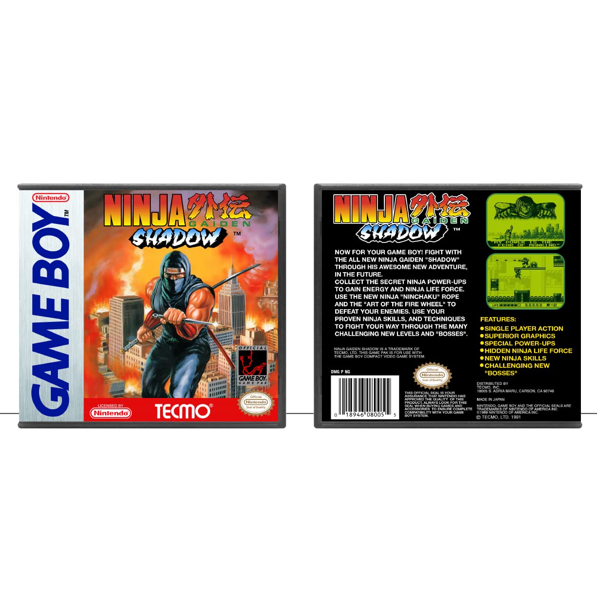 Ninja Gaiden Shadow | (GB) Game Boy - Game Case Only - No Game